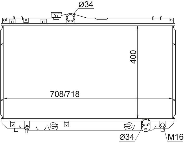 Радиатор SAT TY0005-90 Toyota Mark II X90 92-96 / Chaser 92-96