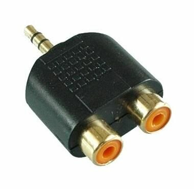 Аудио 3,5 штекер - RCA 2 гнезда Переходник