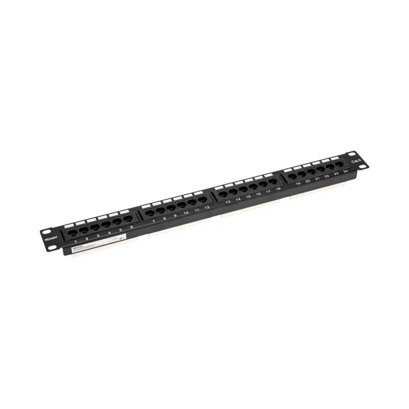 Панель коммутационная 19дюйм 1U 24 порта UTP RJ-45 кат.6 PRO Rexant 02-0234