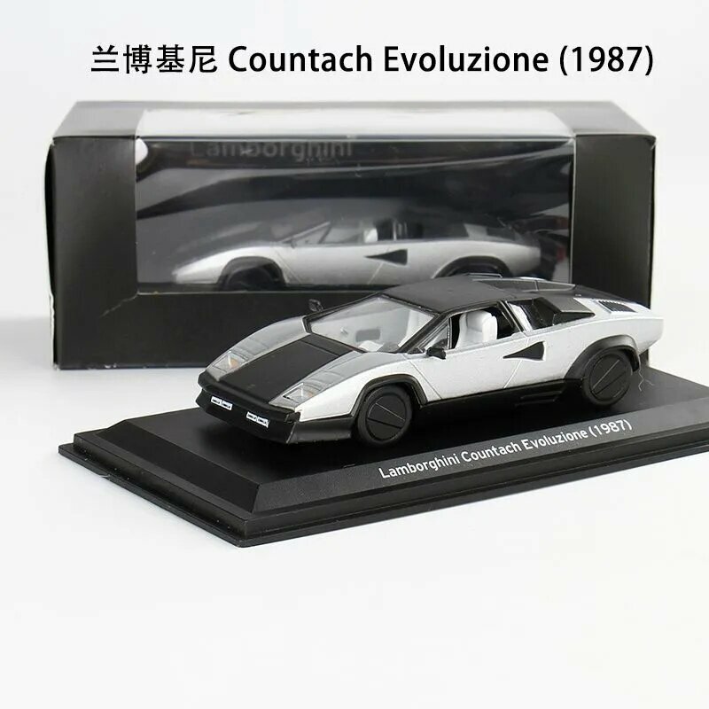 Эксклюзивная модель автомобиля Lamborghini Countach Evoluzione 1987 года в масштабе 1:43, созданная из литого металла