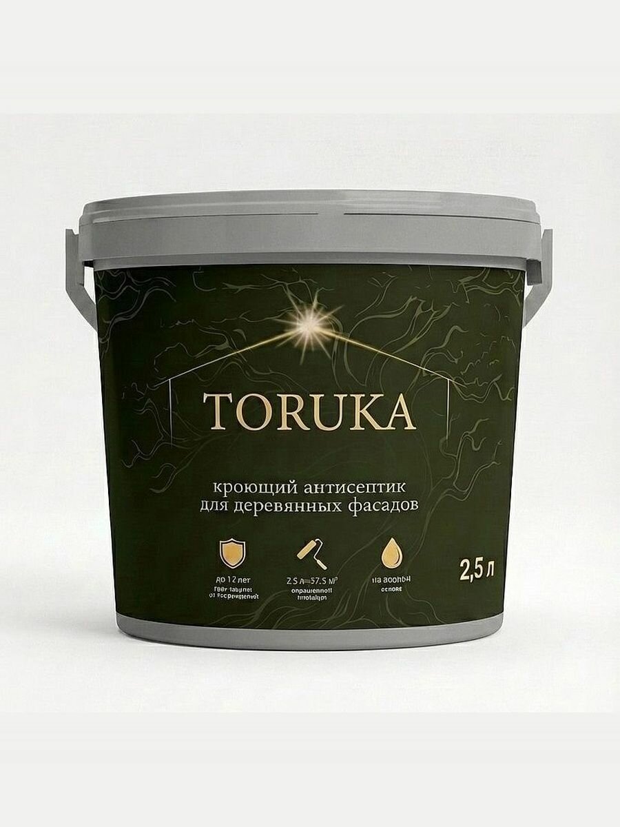 Toruka Кроющий антисептик 9 л основа Белая