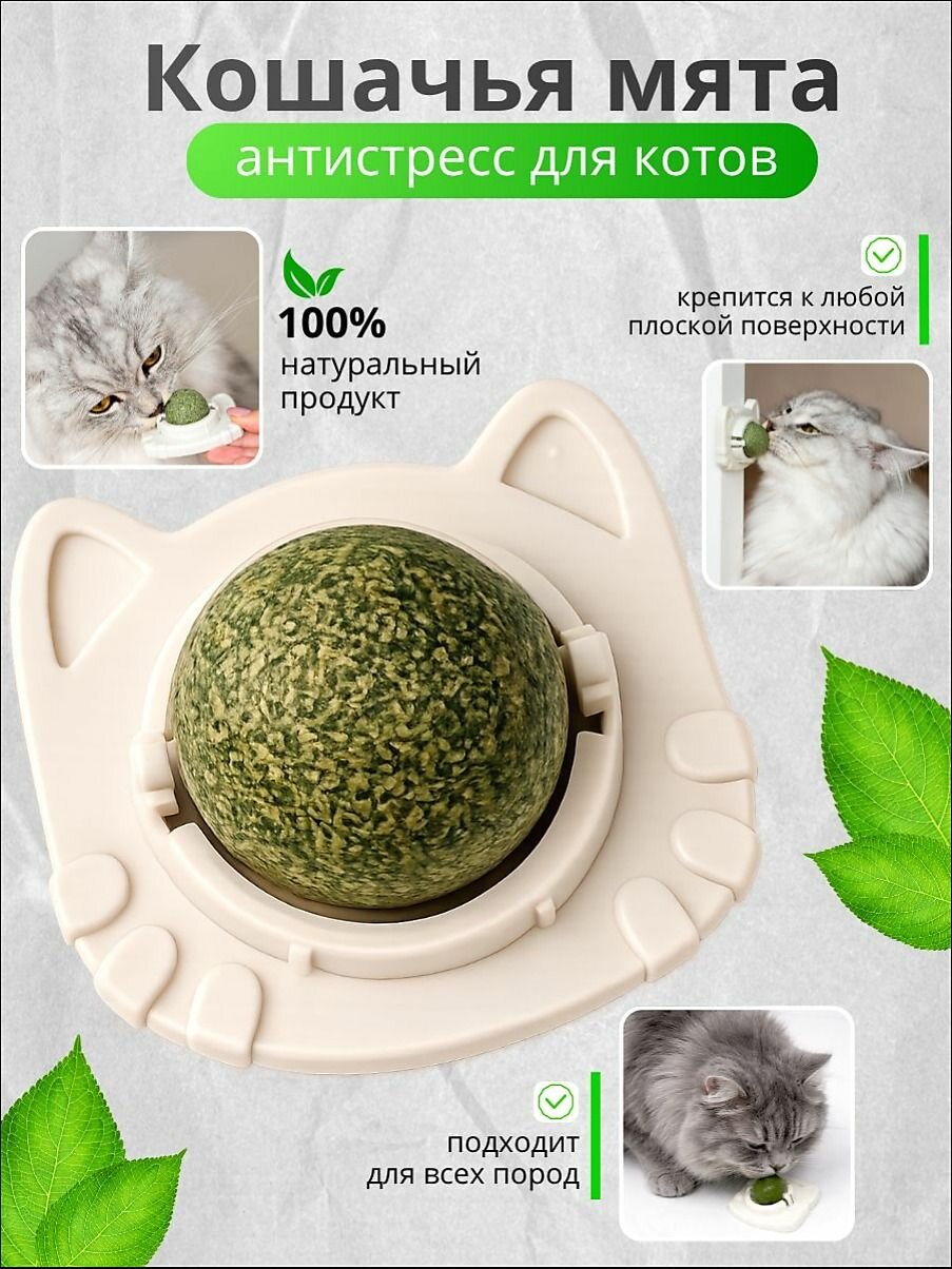 Кошачья мята, антистресс, игрушка для кота, Вращающаяся игрушка для кошек, игрушка для чистки зубов и кусания