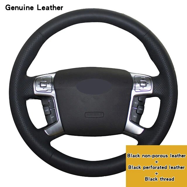 Руль кожаный черный для Ford Mondeo 2007-2012, Цвет: 2