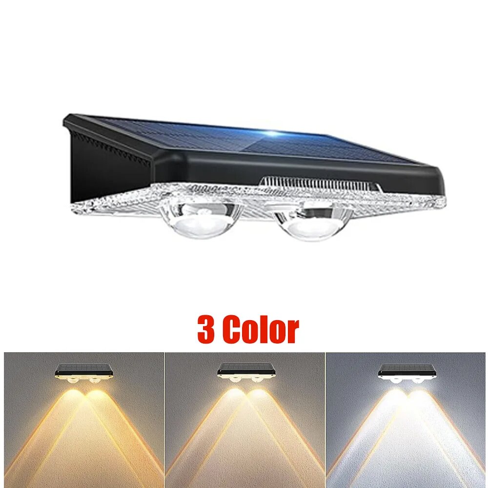 Солнечный светильник для забора RGB 7 цветов 3 colors, 1pcs