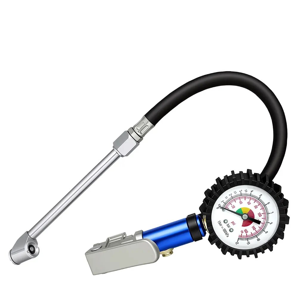 Самозажимной насос для шин Tire Inflator Gauge Black