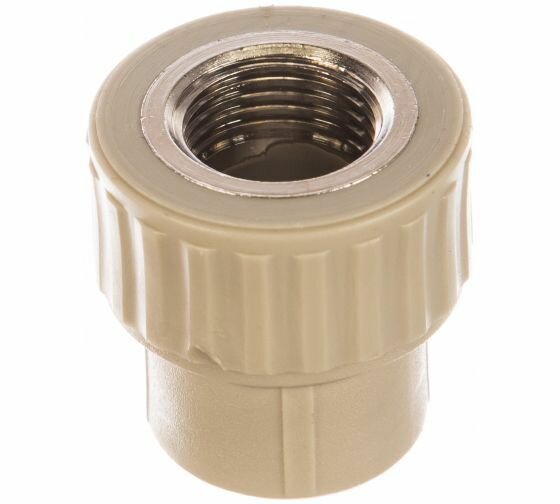 Муфта комбинированная с внутренней резьбой VALFEX PP-R серая, 20 мм х1/2" 2шт