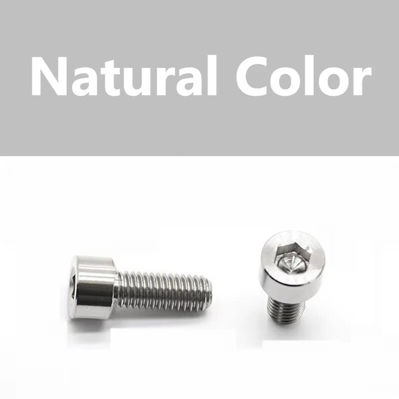 Титановые болты DIN912 M4 M5 M6 M8 M10 Titanium, M6x20x1.0mm