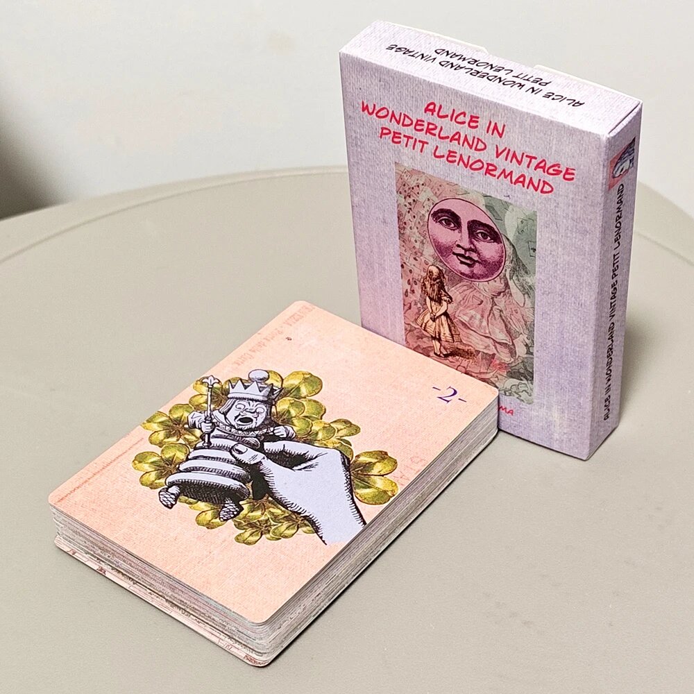 Винтажная колода карт Petit Lenormand «Алиса В Стране Чудес»