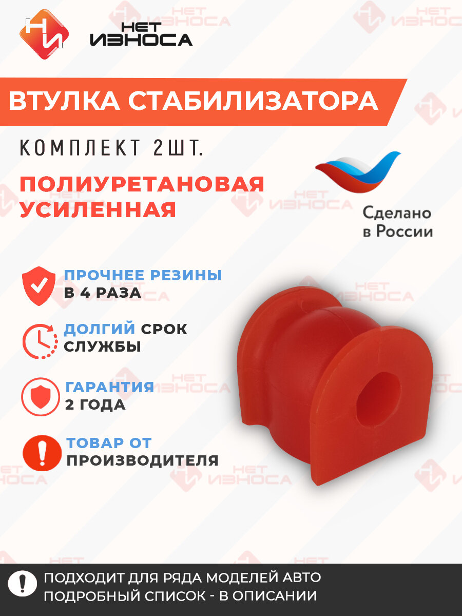 Втулка стабилизатора передней подвески NB675-2 полиуретановая усиленная D 17,5мм STREAM, CROSSROAD