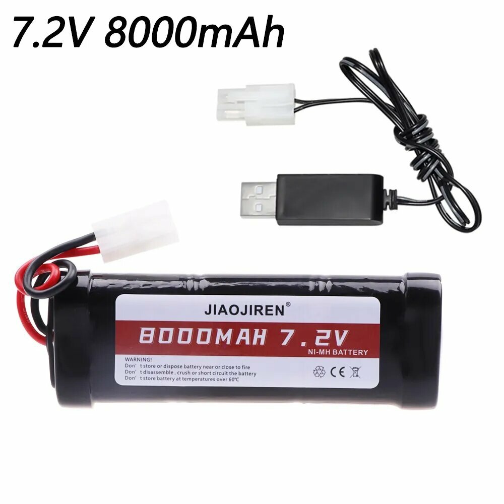 7,2V 8000mAh Ni-MH SC аккумулятор и зарядное устройство набор для RC игрушки танк автомобиль самолет вертолет с Tamiya разъемы