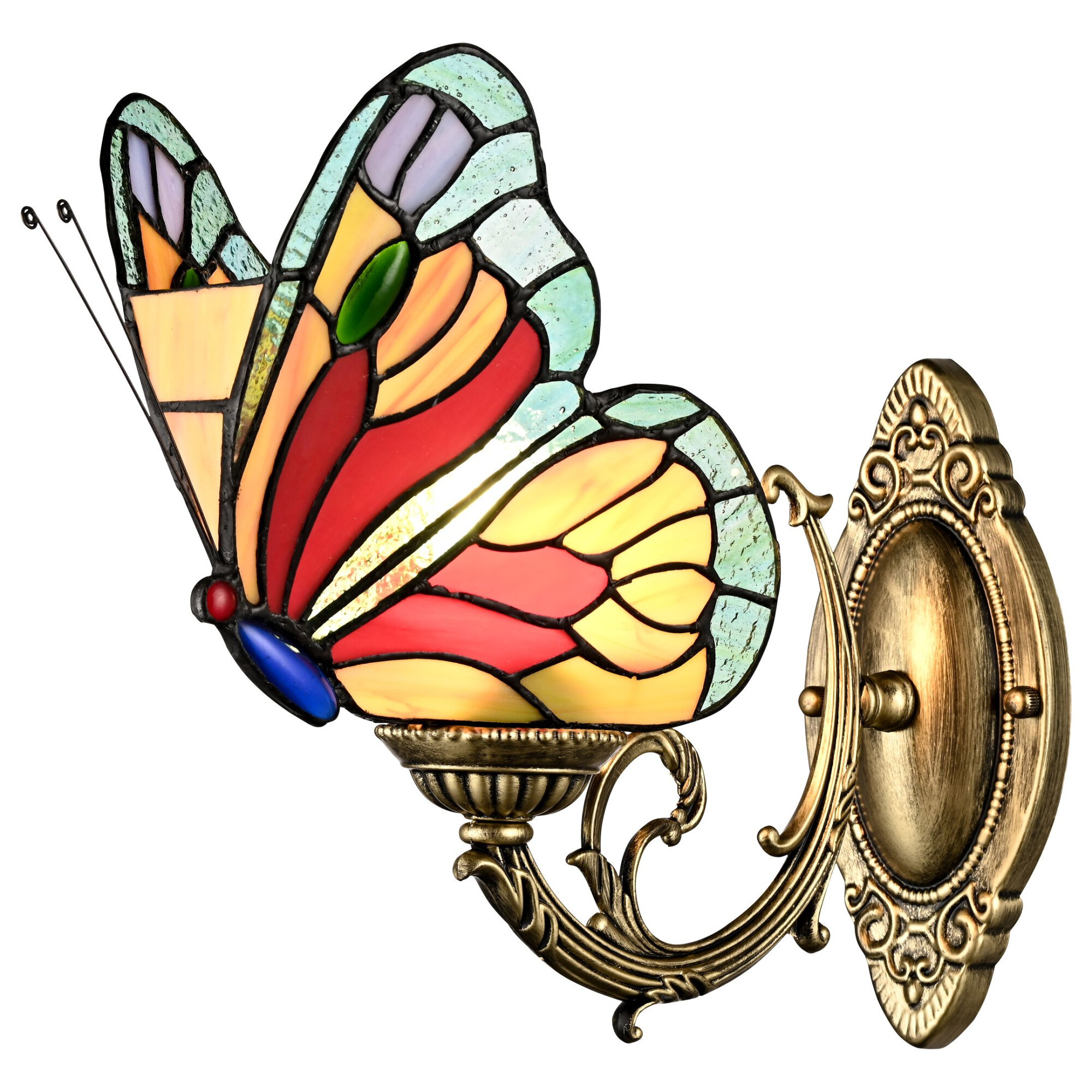 Бра тиффани, витражное стекло Velante 893-801-01