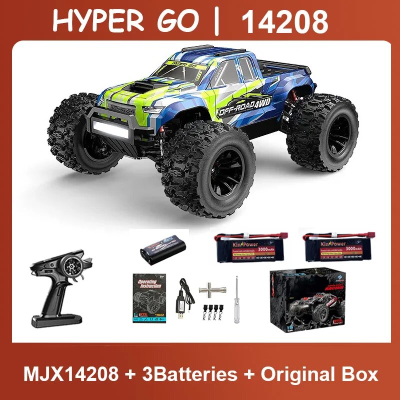 MJX Hyper Go 14208 1/14 4WD радиоуправляемая машина 75 км/ч или 65 км/ч бесколлекторная радиоуправляемая гоночная машина радиоуправляемые машины внедорожник игрушка
