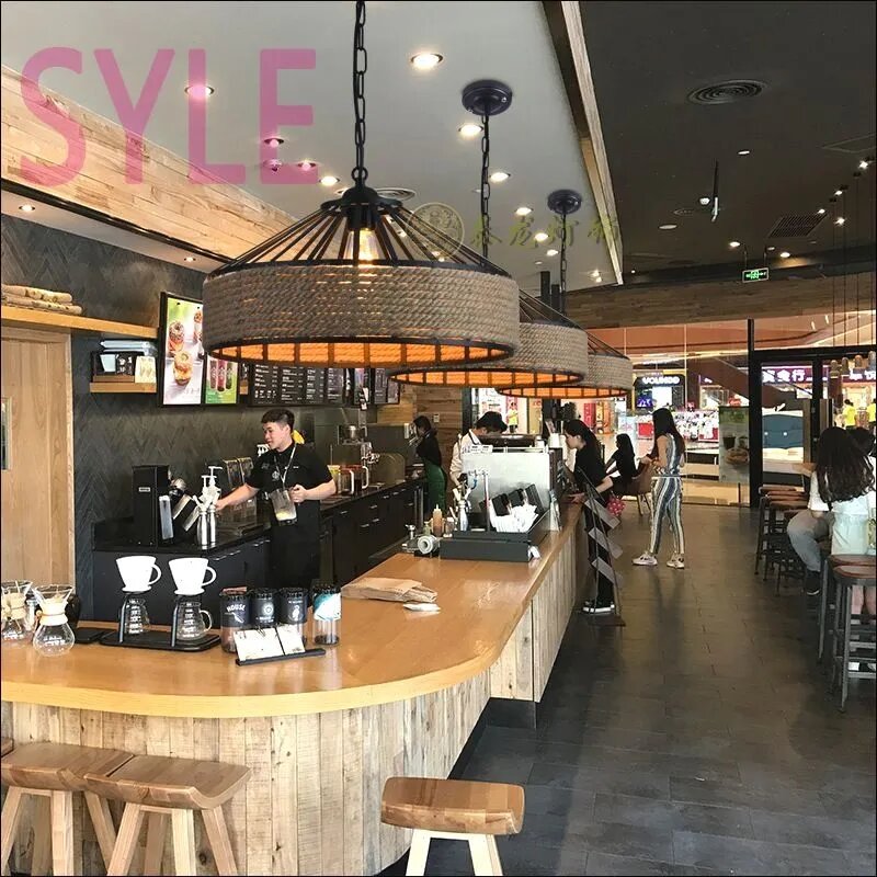 Потолочный светильник Style Loft E27, 60 Вт, площадь освещения 10 м², черный/коричневый — фото 1