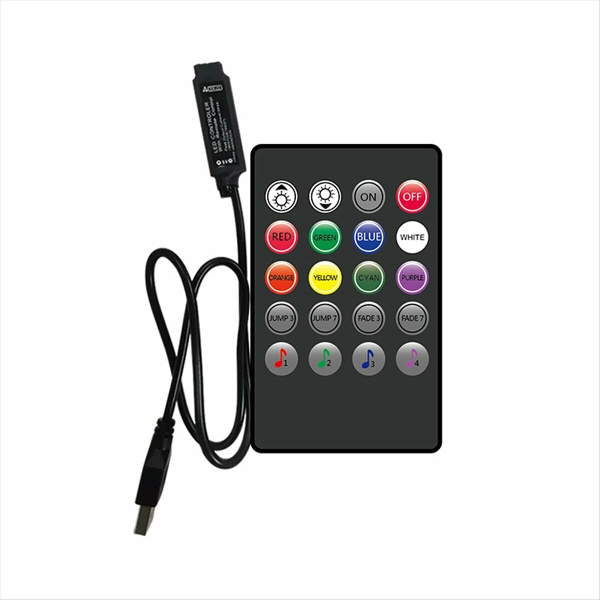 5 В Музыкальный RGB-Контроллер USB-Управление 20-Клавишный