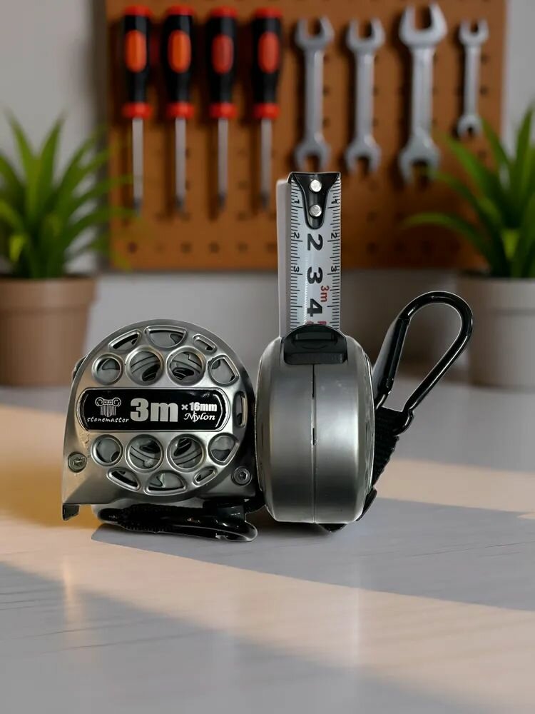 Рулетка STONEMASTER 3м/16мм с нейлоновым покрытием