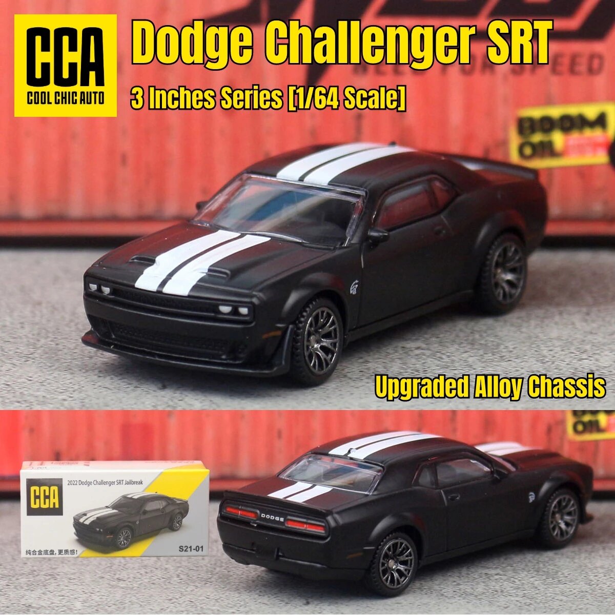 Модель автомобиля Caipo Dodge Challenger SRT 1:64 Черный, Black