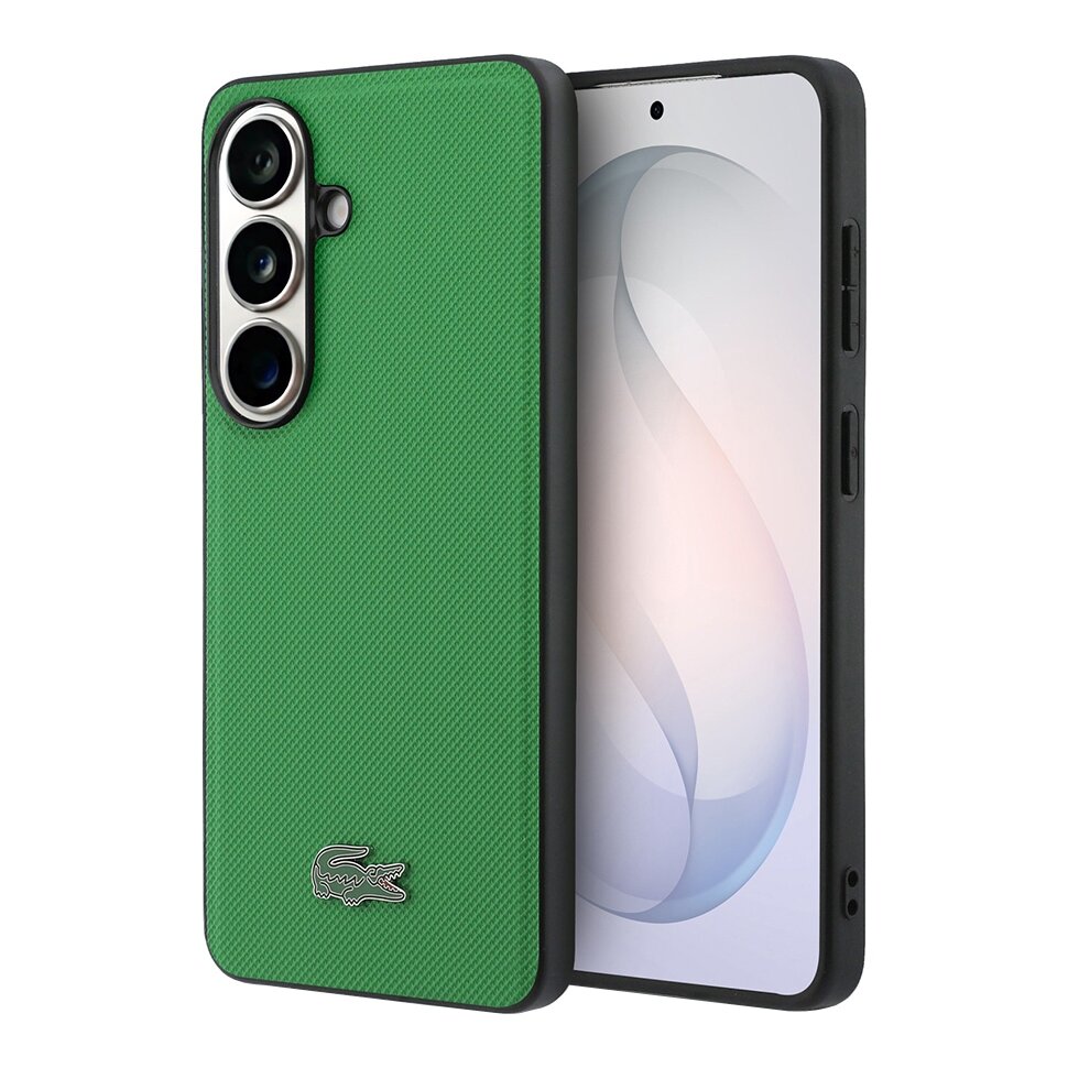 Lacoste чехол с MagSafe для Galaxy S26+, PVC Lacquer Metal logo, зеленый
