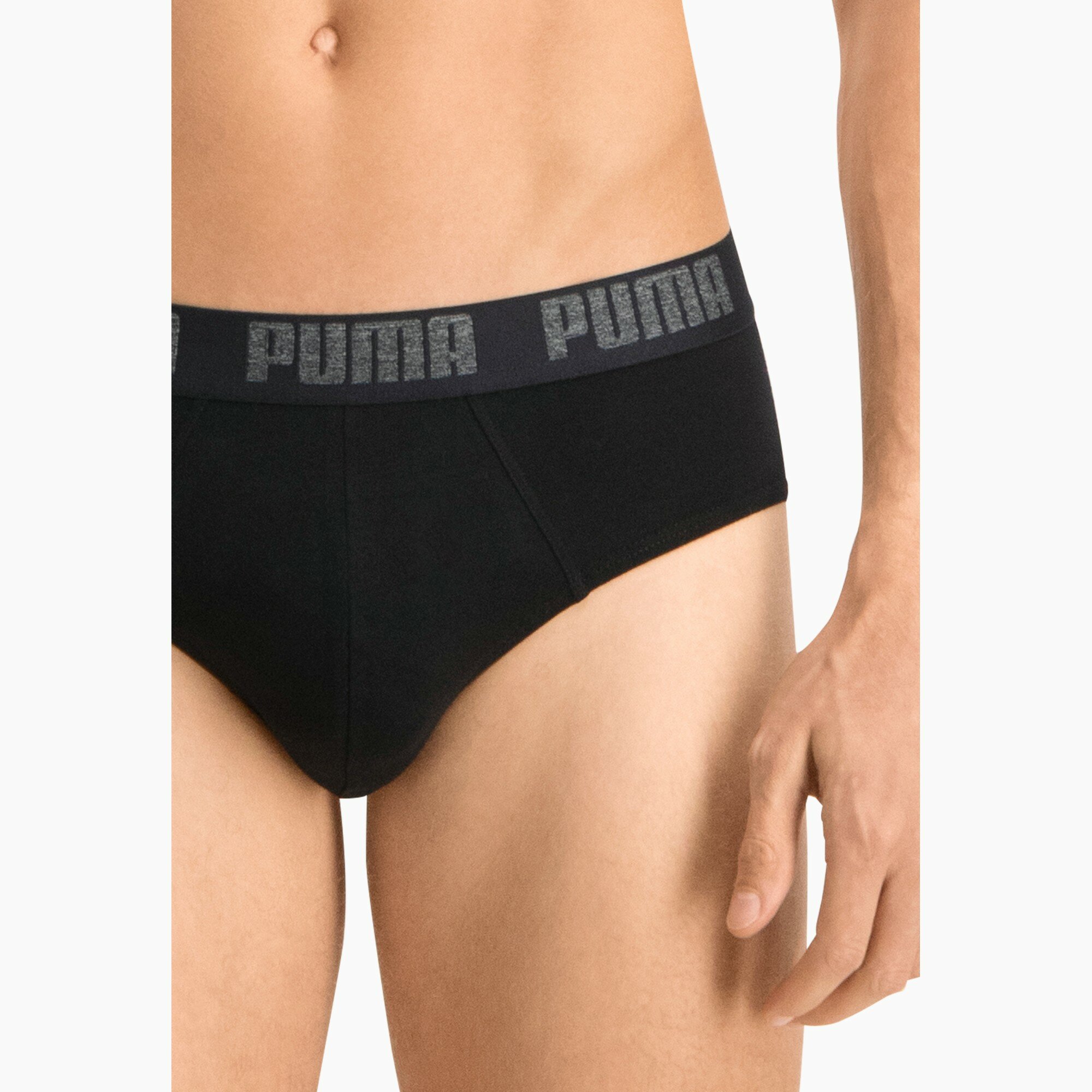 Трусы PUMA Basic Brief 2P, размер S, черный/белый — фото 1