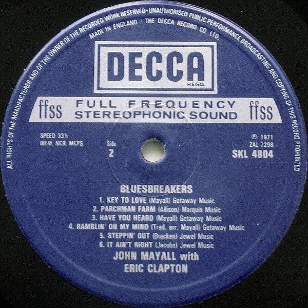 John Mayall With Eric Clapton - Blues Breakers EX- — фото 1