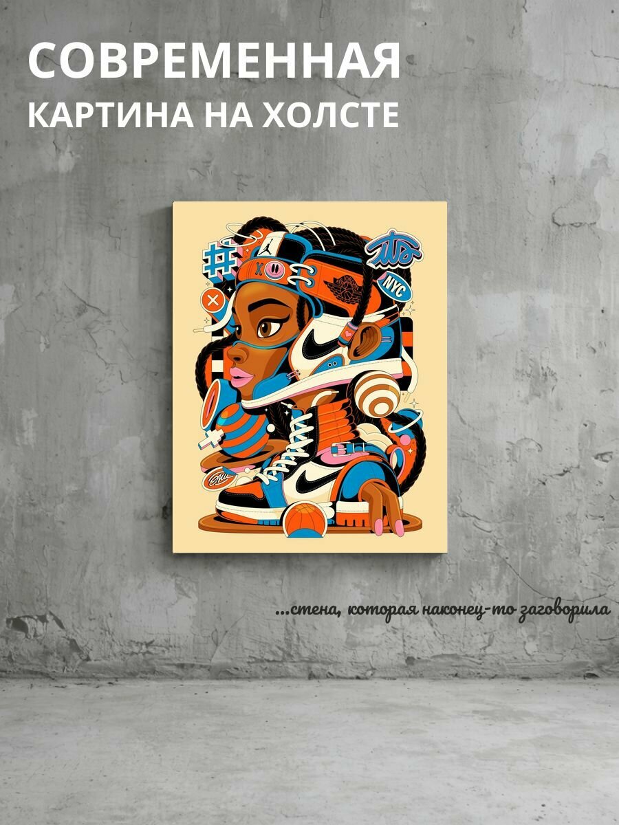 Картина на холсте Уличная урбан-эстетика 20x30 см