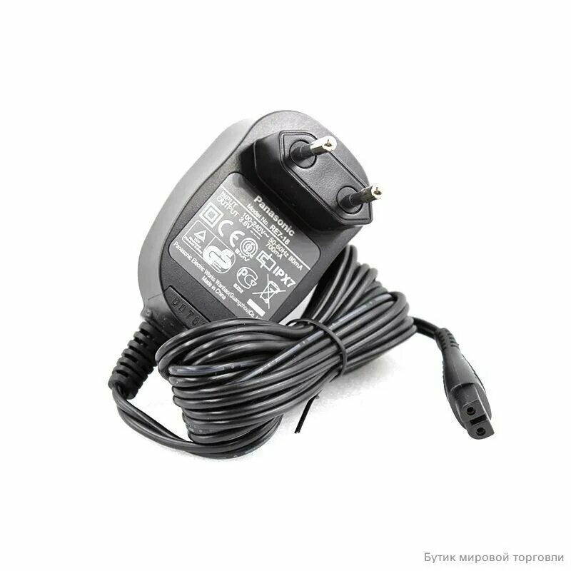 Для Panasonic электробритва зарядное устройство ES7021 ES7022 ES7023 ES7026 ES7027 шнур питания, черный,1