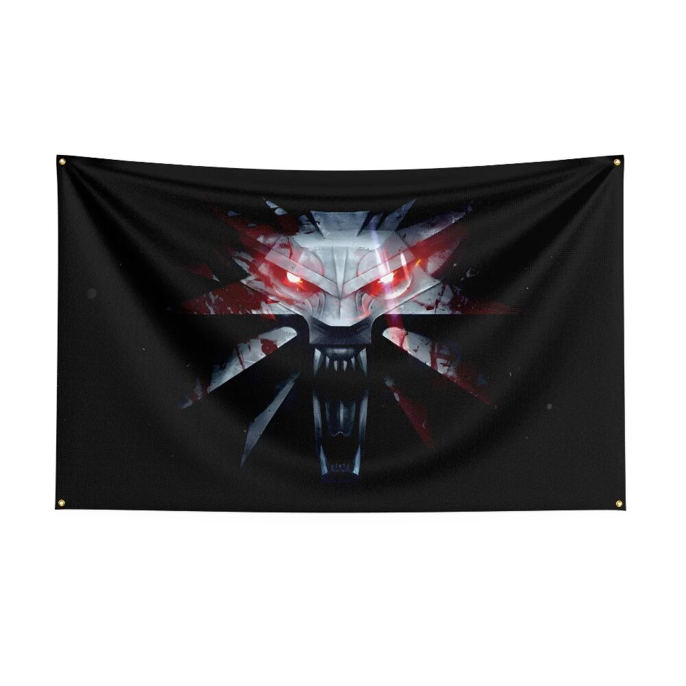 Игровой флаг The WitcherS 90x150 см Черный, 90 x 150cm, ZH5252