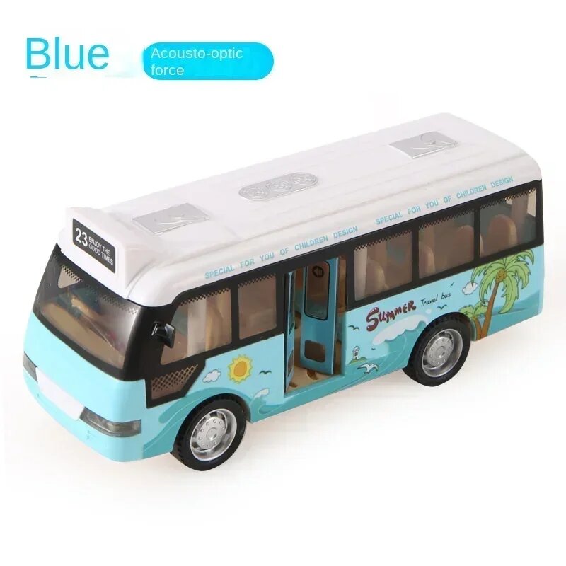 Игрушечный металлический школьный автобус Blue
