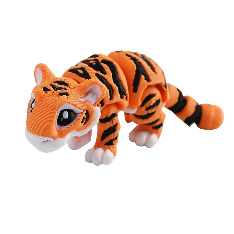 Миниатюрная 3D фигурка тигра Оранжевый, A