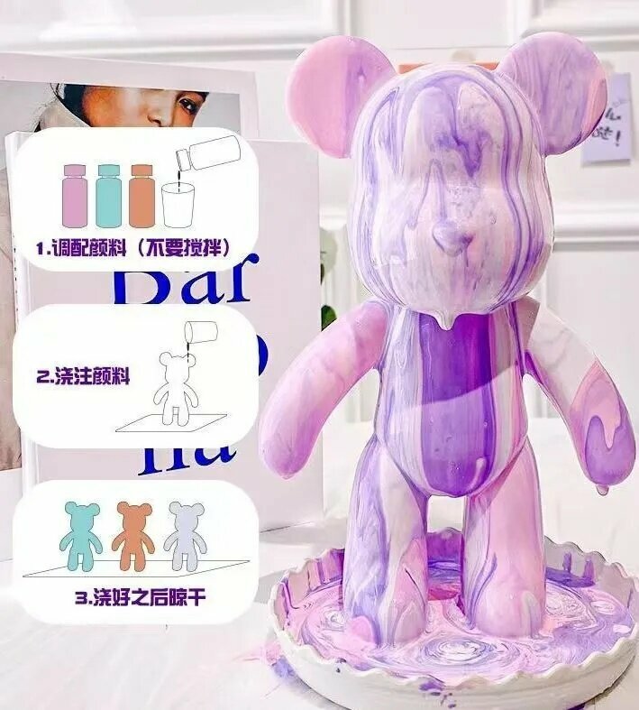 Набор для творчества мишка с красками Bearbrick 23 см
