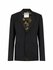 Пиджак MOSCHINO Notched-lapels single-breasted blazer, размер 52, black/black