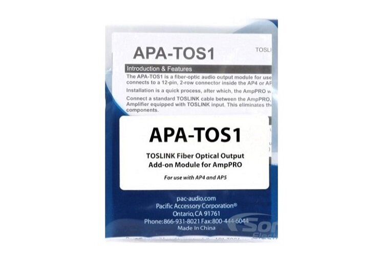 Автомобильный адаптер организации оптико-волоконного аудиовыхода PAC APA-TOS1 для PAC AmpPRO Made in USA