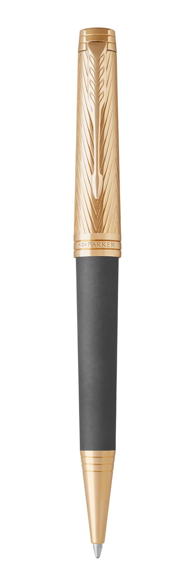 Шариковая ручка Parker Premier Storm Grey, K561, Deep Grey GT, MBlack 1931440