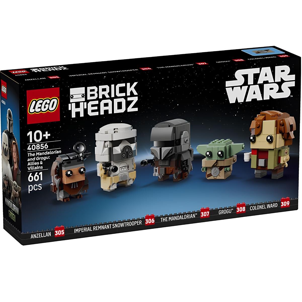 Конструктор LEGO BrickHeadz 40856 Мандалорец и Грогу: союзники и злодеи