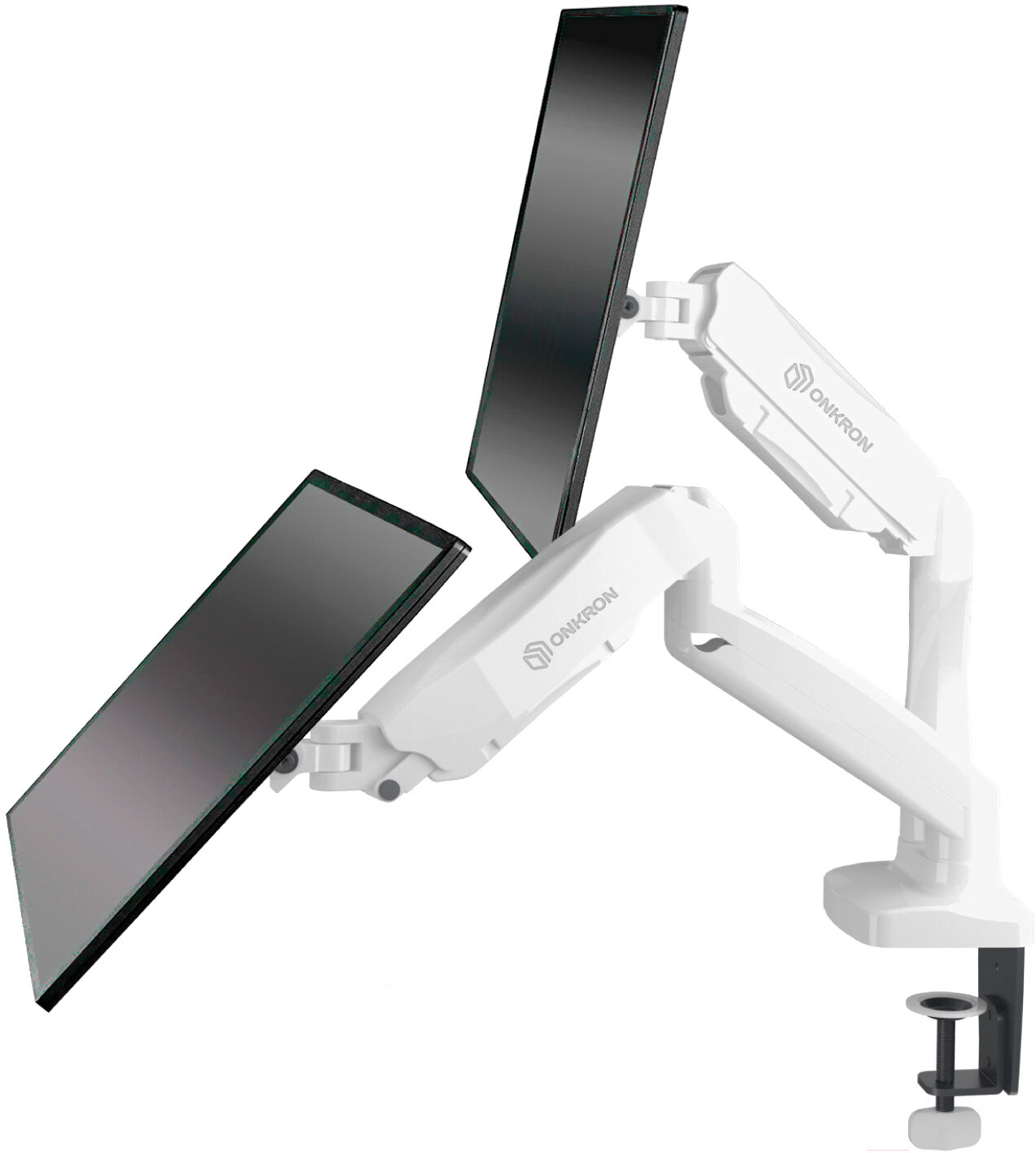 Кронштейн для мониторов Onkron G160W белый 13"-32" макс.16кг настольный поворот и наклон верт. перемещ.
