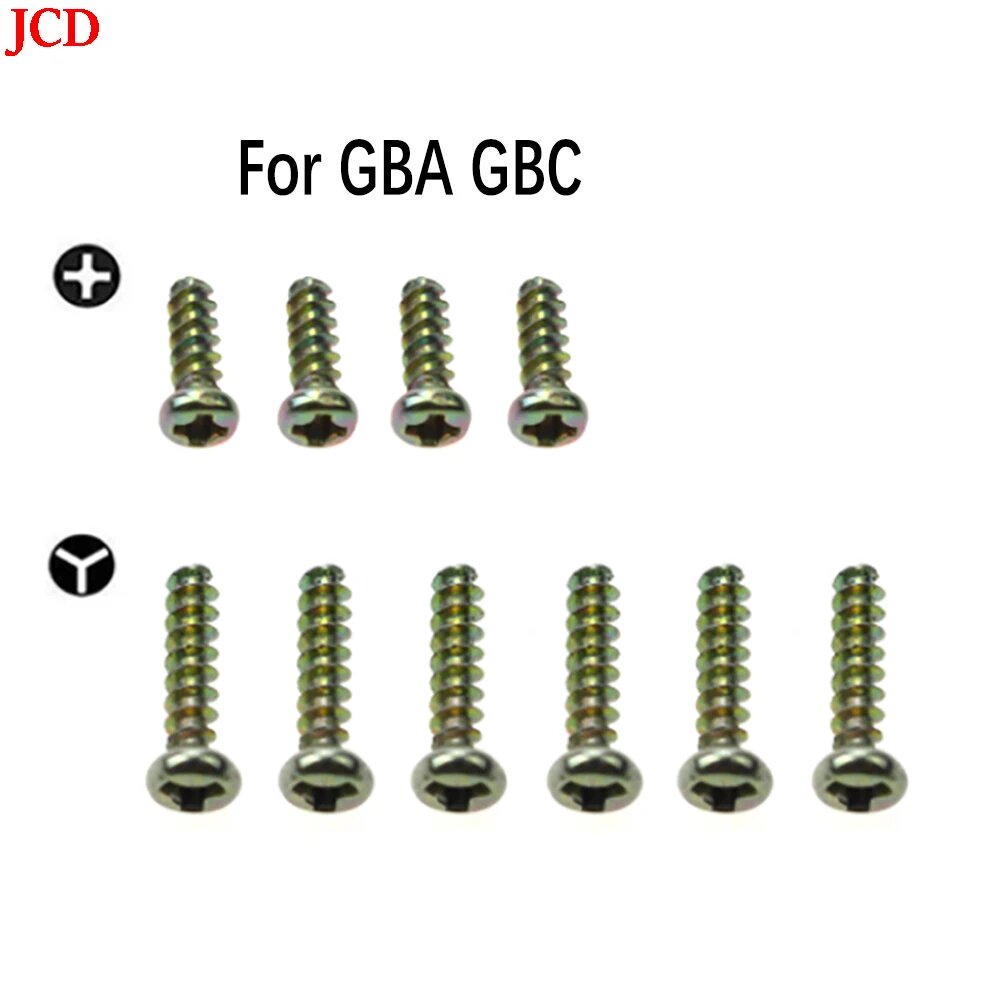 JCD Винты для Gameboy Advance Color (10 шт.) Серый, GBA GBC