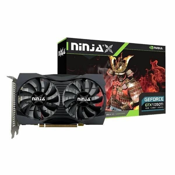 Видеокарта Ninja GTX1050Ti 4GB GDDR5 128bit DVI-D DP HDMI 2FAN RTL