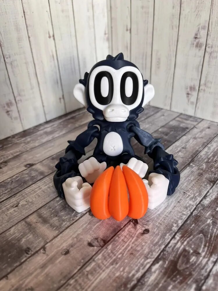3D Игрушка Обезьянка с бананом