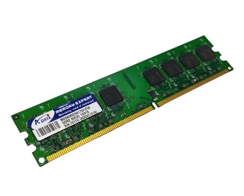 Оперативная память для компьютера A-Data DDR2 PC6400 800Mhz DDR2, 800 МГц, 1 x 1 ГБ (Модель M20AD6G3 Memory Expert)