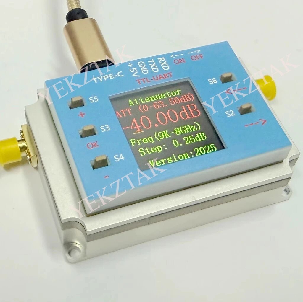 Цифровой аттенюатор 9K-12GHZ 60dB с TFT-дисплеем