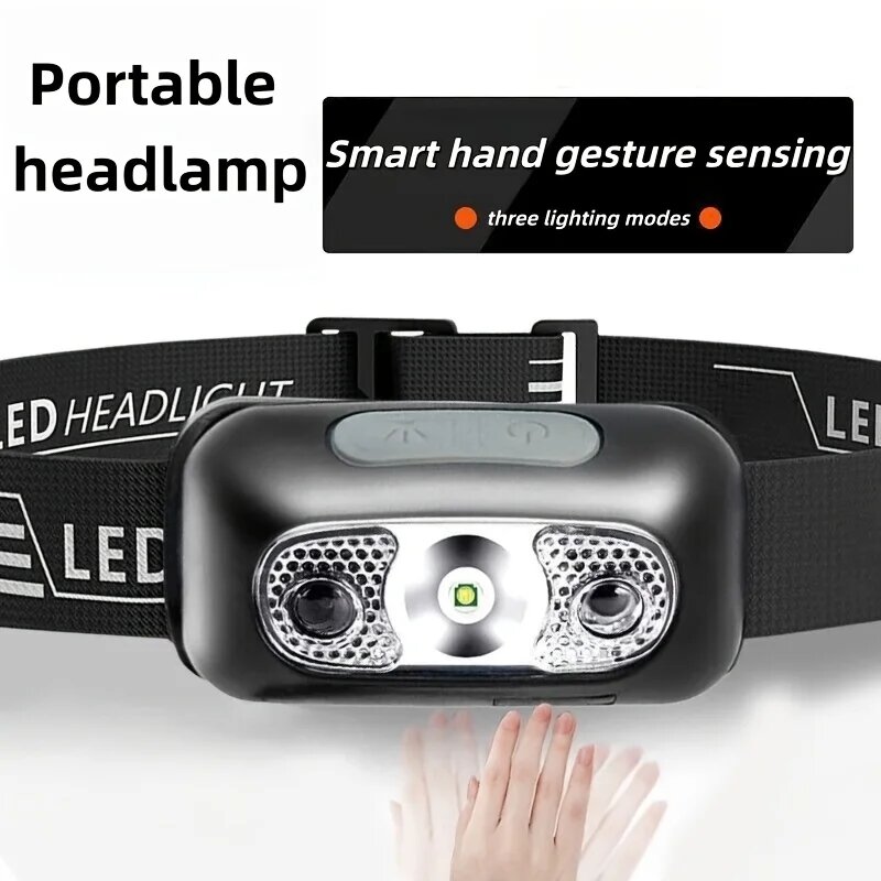 Heinast налобный фонарь LED USB перезаряжаемый 5Вт белый+красный свет 1PC