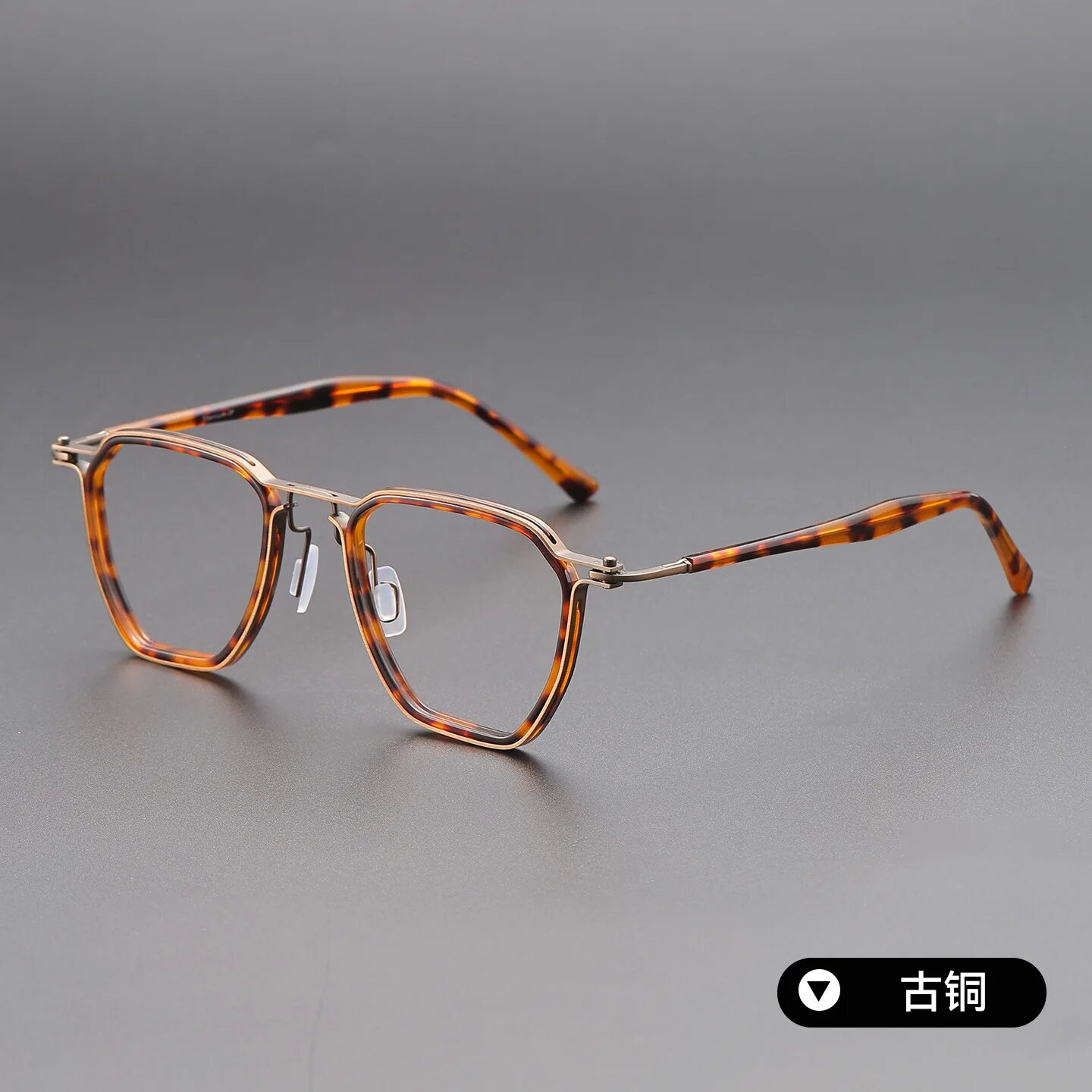 BCLEAR Очки в японском стиле титановые мужские квадратные Tortoiseshell