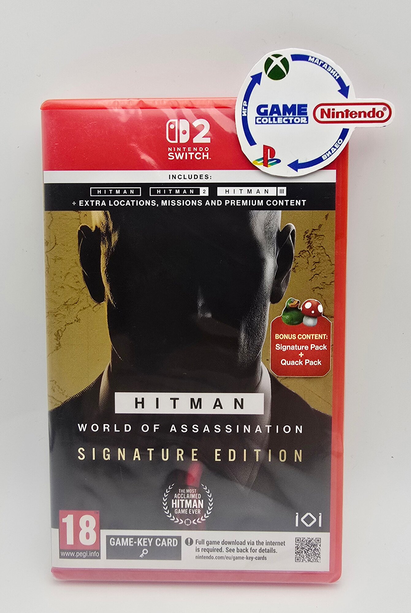 Игра Hitman World of Assassination для Nintendo Switch 2 на картридже с русскими субтитрами.