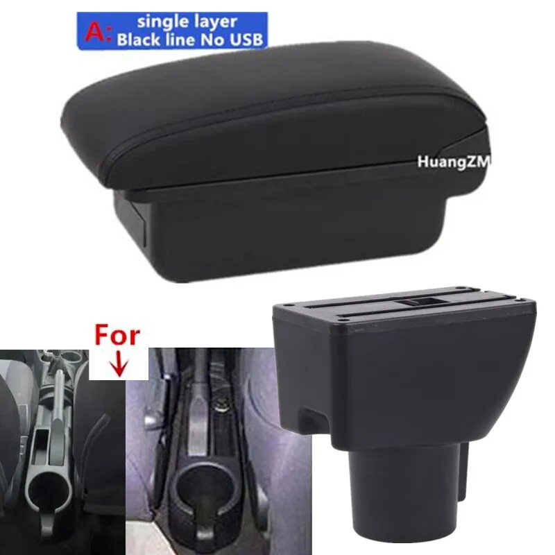 Подлокотник Для Hyundai Getz: Специальный Центральный Органайзер Из A black line No USB