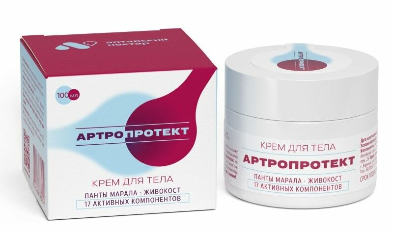 Крем для суставов Алтайский Нектар Артропротект с пантами марала и живокостом, 100 мл