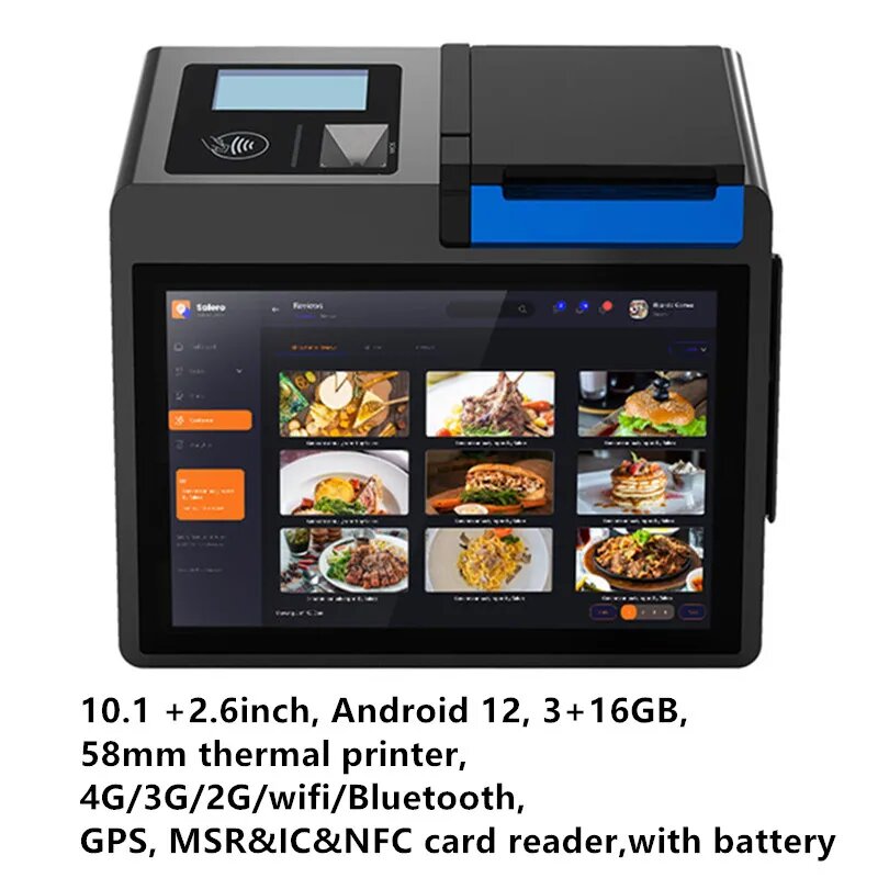 Системы кассовых аппаратов Z100 Android 12 Mini Cash Register Point of Sale, планшет Pos с NFC, супермаркетная ATM-машина, многофункциональный терминал Pos All in One