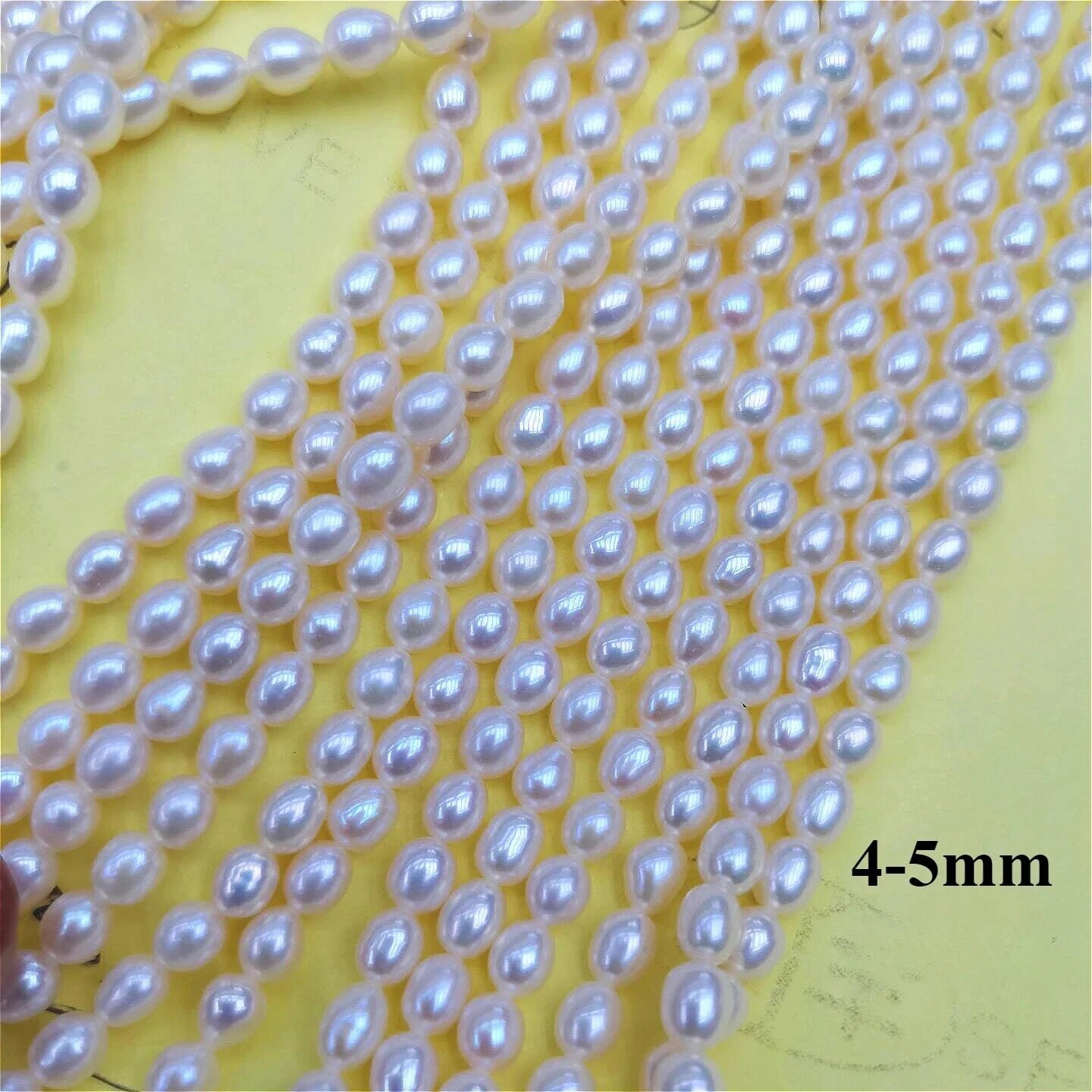 Пресноводный рис жемчуг бусины 4-5 мм 4-5mm, rice-A