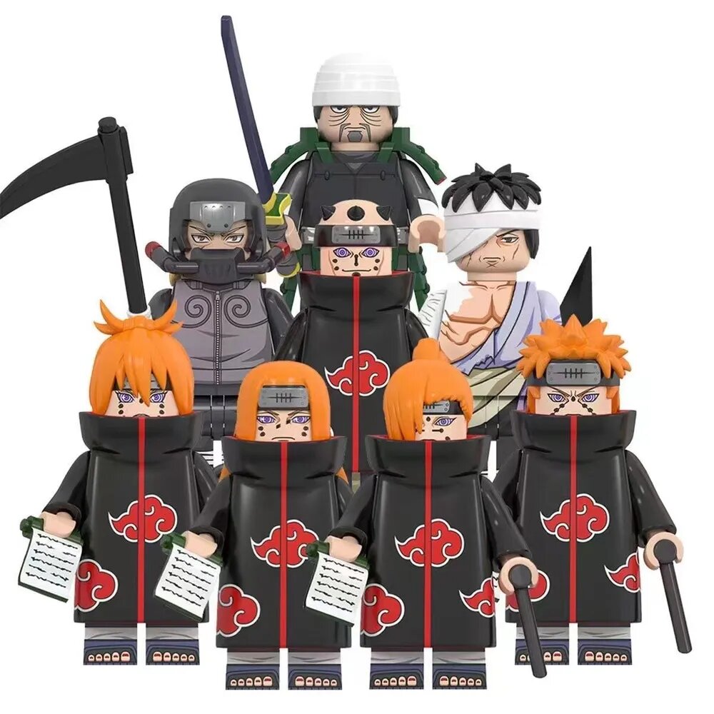 Naruto/Набор игрушек минифигурки аниме Наруто 8 шт/солдатики для мальчиков набор/аниме фигурки