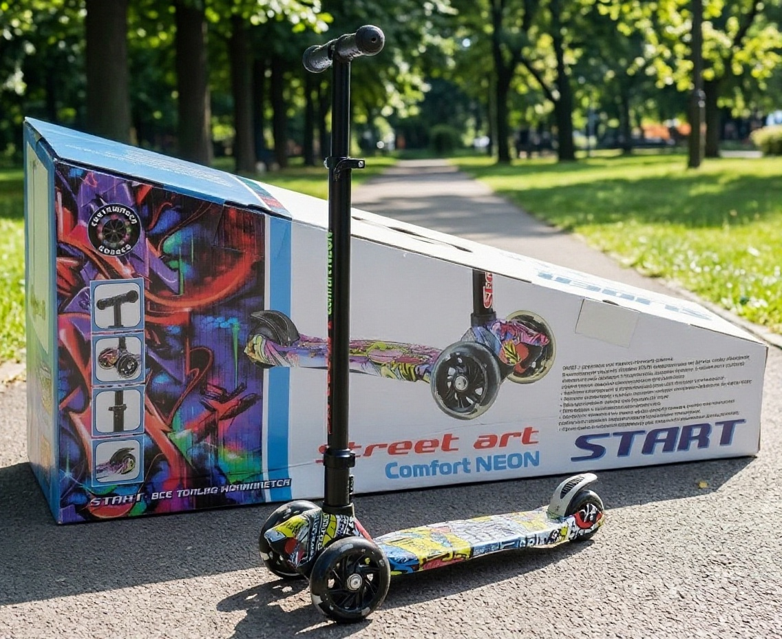 Самокат кикборд, трехколесный Slider, SS2C3N, колеса PU, SS2C3N