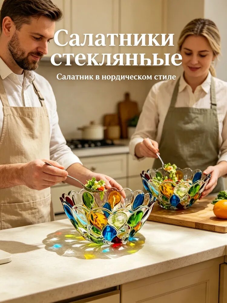 Салатник 0,13 мл 1 шт разноцветный