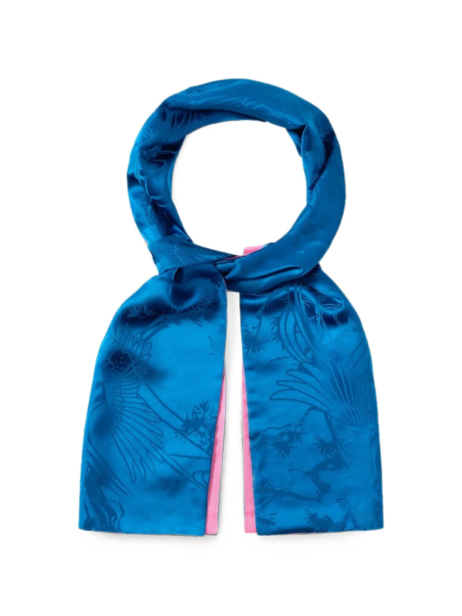 Шарф Shanghai Tang Crane and Pine scarf для мальчиков, blue — фото 1